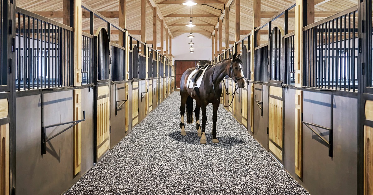 Hoof Grip Livestock Flooring | Durable, Non-Slip Rubber Barn Flooring
